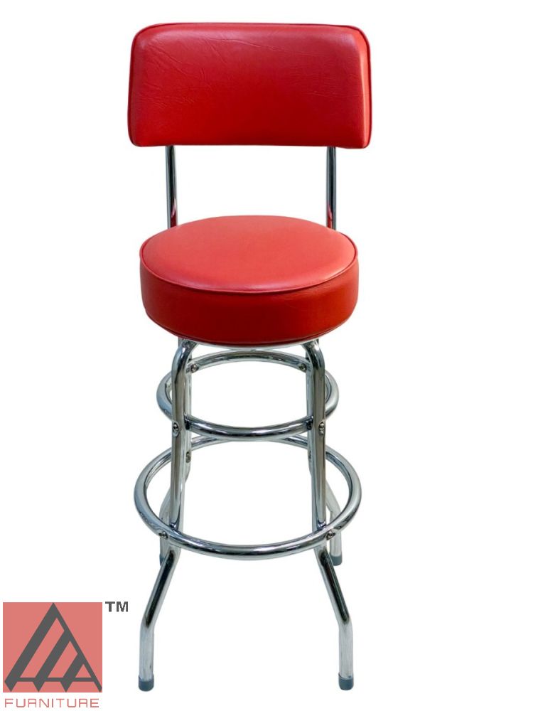 red bar stools with backs